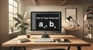 How to Type Subscript (e.g., a₁, b₂): A Comprehensive Guide